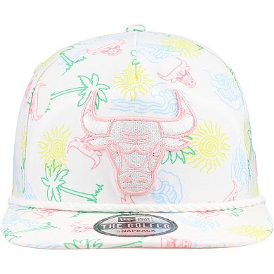 Men's New Era White Chicago Bulls Palm Trees and Waves Golfer ...