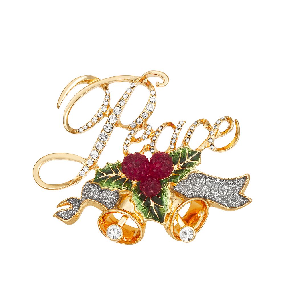 Napier Gold Tone Peace Pin