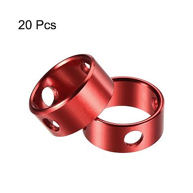 4.5mm 3 Hole Aluminum Tent Rope Ring Tensioner Adjuster Red 20pcs