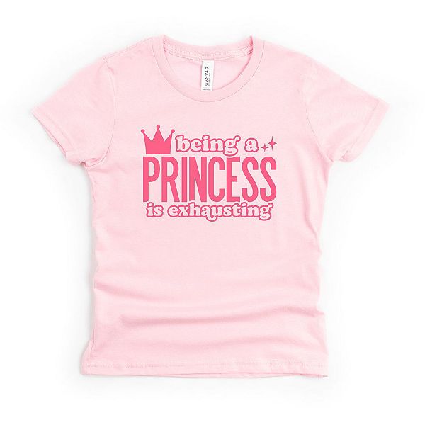 Being A Princess Is Exhausting Toddler Short Sleeve Graphic Tee