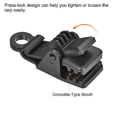 Press Lock Tarp Plastic Clips For Camping Tent Canopy Awning 12 Pack