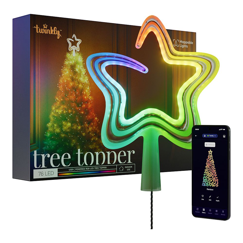 Twinkly Color-Changing LED Tree Topper