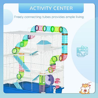 Extra Large Hamster Cage With Wheel, Portable Handles, Tubes And ...