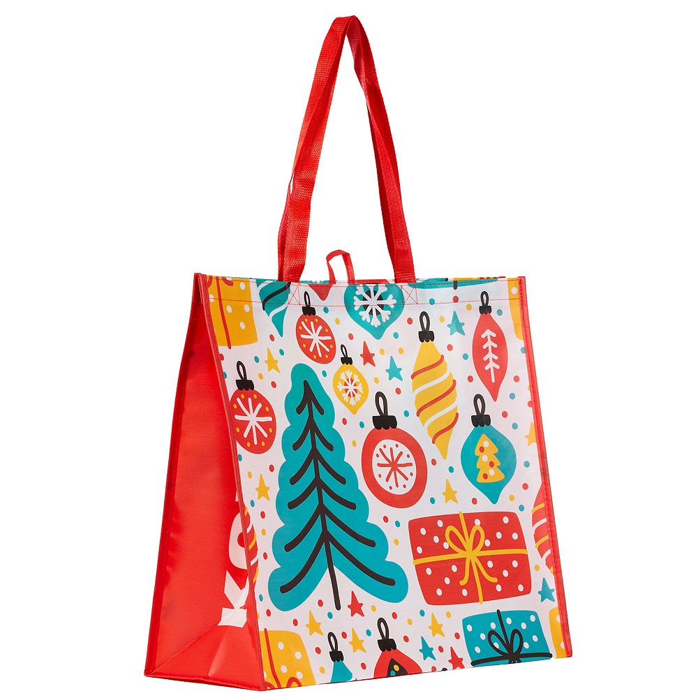 Christmas Themed Large Reusable Tote