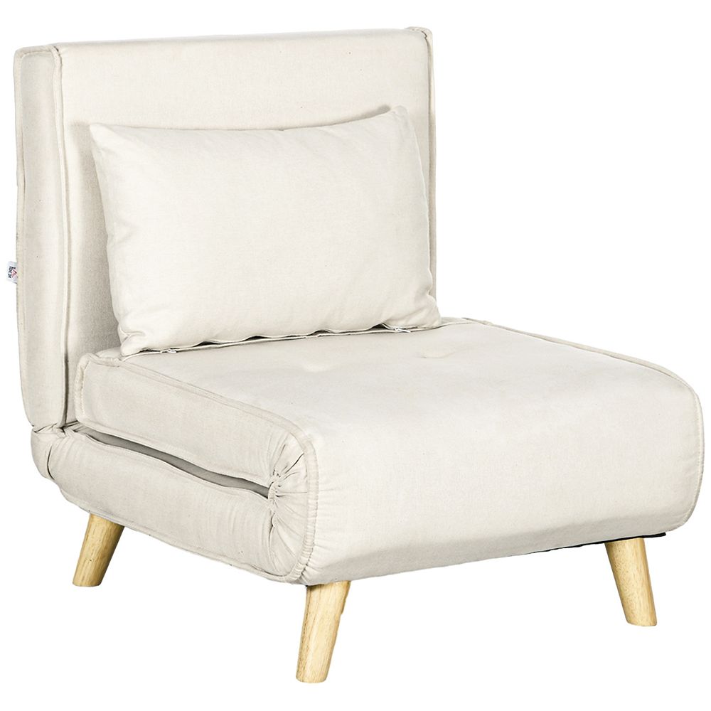 HOMCOM Chair Bed W/ Adjustable Backrest, 2-in-1 Sofa Bed