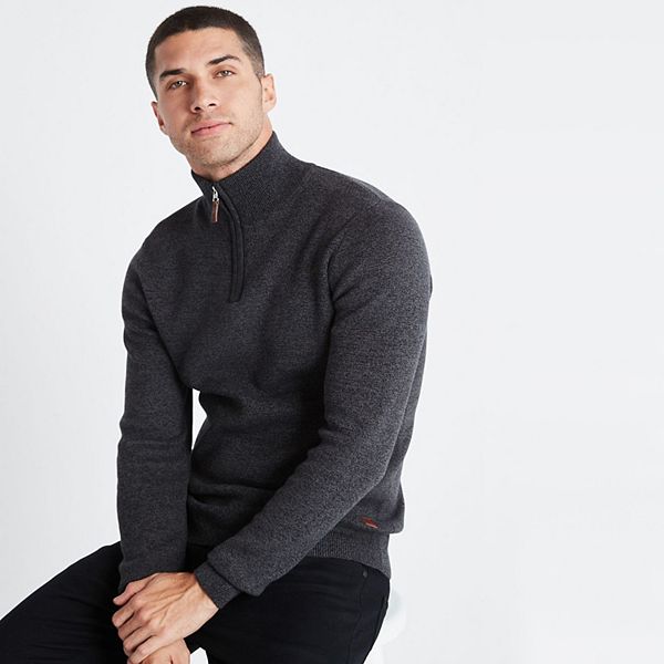 Men's NEXT Quarter Zip Crewneck Knit Shirt