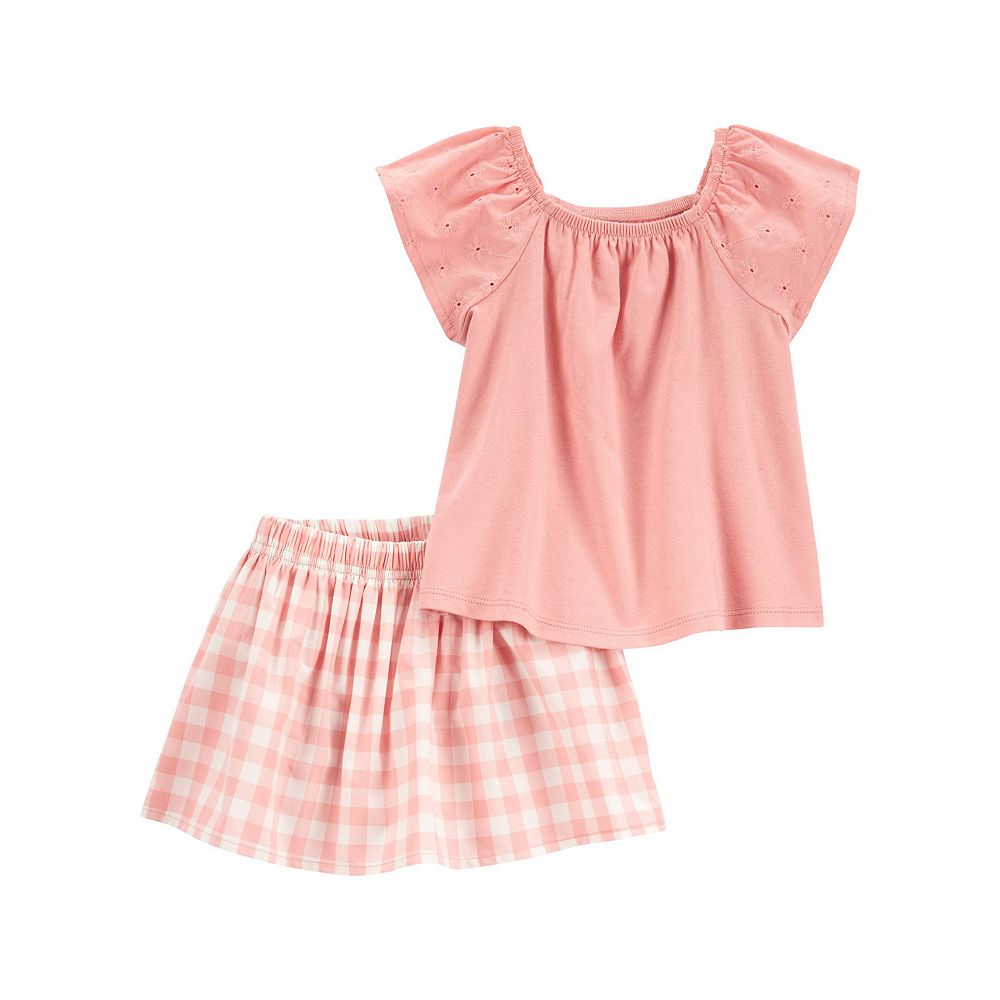 Baby Girl Carter's 2-Piece Gingham Skort Outfit Set