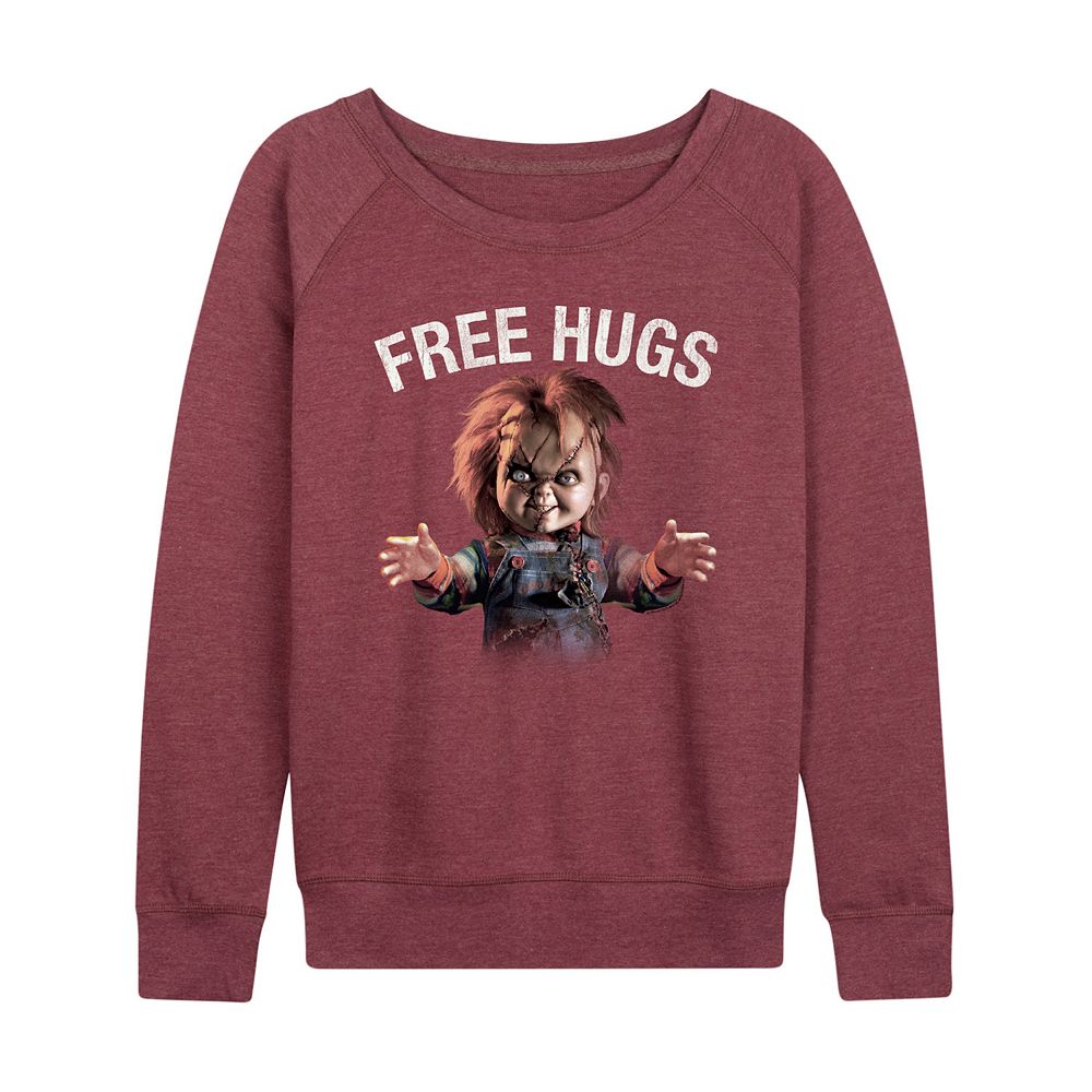 Women's Chucky Free Hugs French Terry Long Sleeve Tee