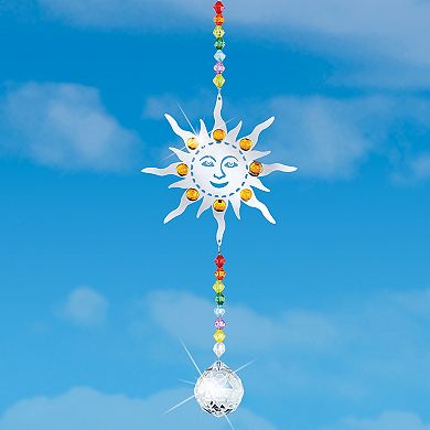 Collections Etc Colorful Sunshine Hanging Crystal Suncatcher