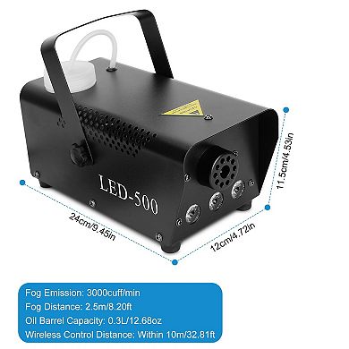 Black, 400w Rgb Led Fog Machine