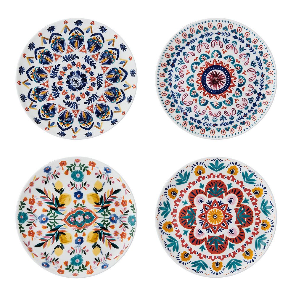 Mikasa Painted Medallion 6-in. Set of 4 Appetizer Plates