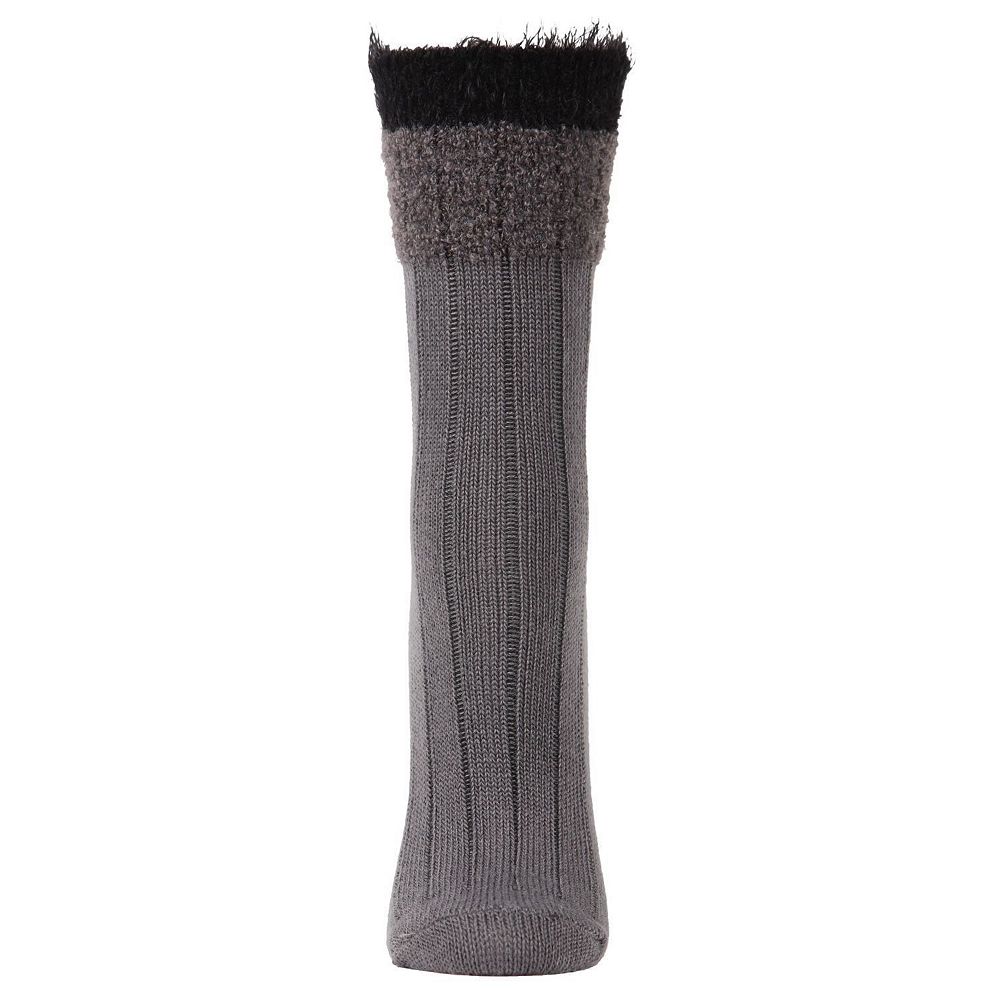Women's Parfait Fuzzy Cuff Knit Striped Crew Sock