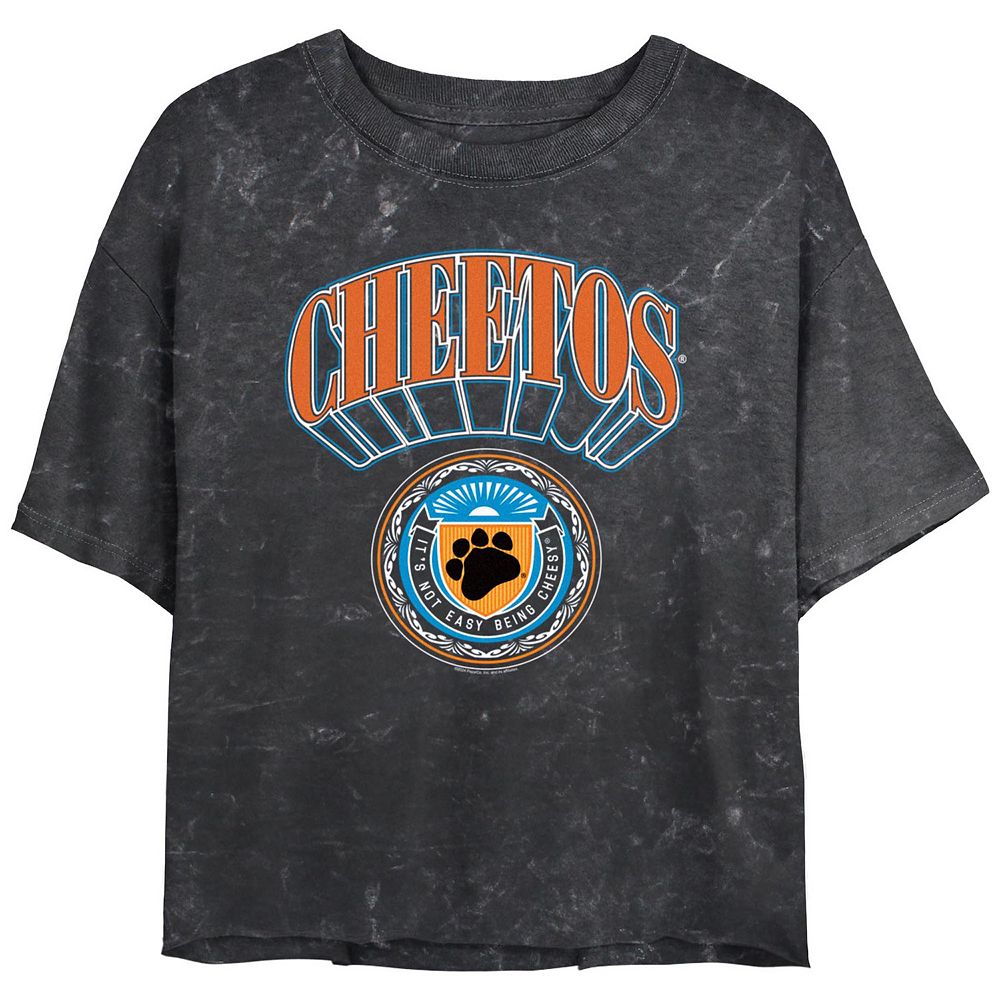 Juniors' Cheetos It's Not Easy Being Cheesy Cropped Graphic Tee