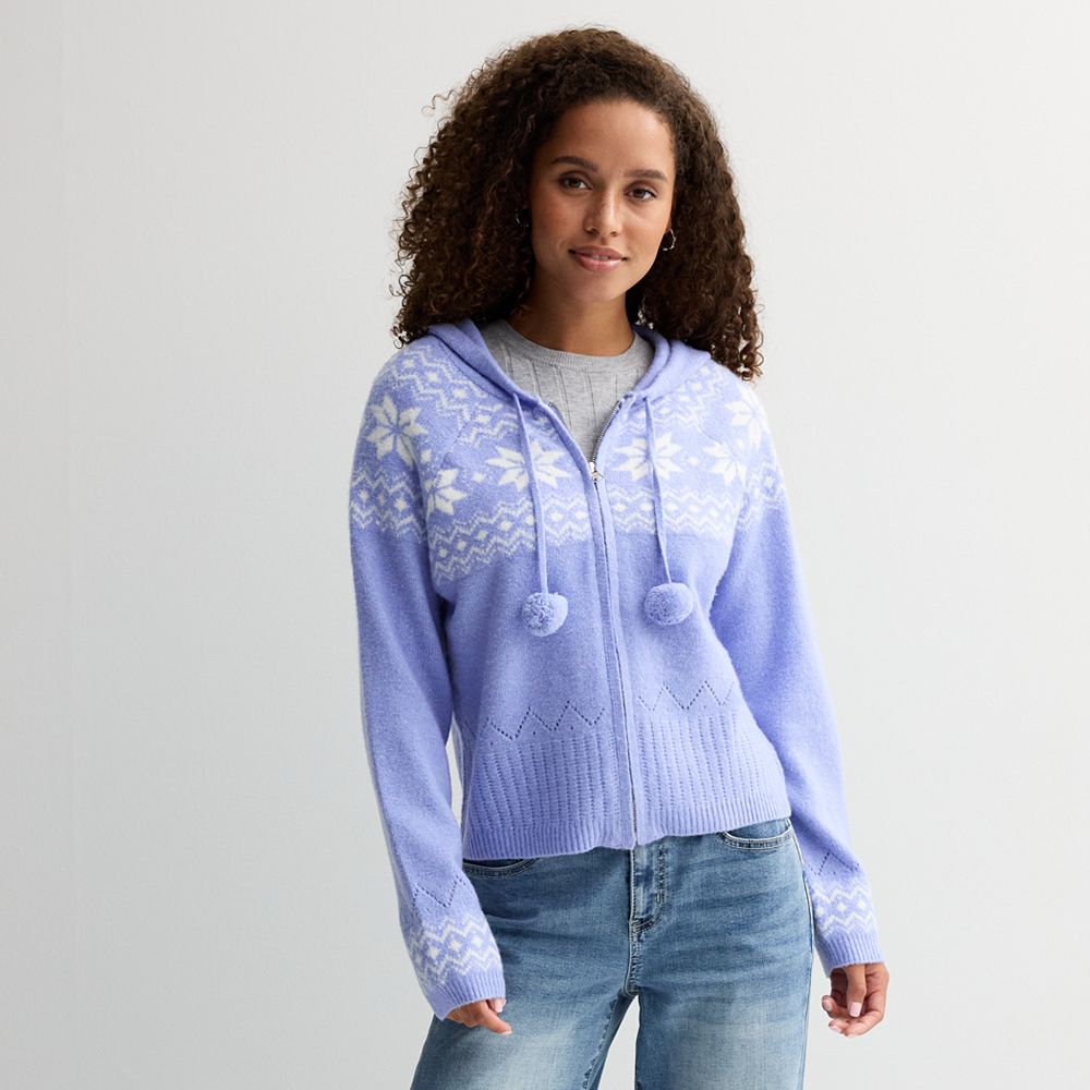 Juniors' Pink Republic Hoodie Zip-Up Pullover