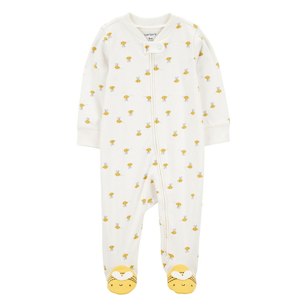 Baby Carter's Bee 2-Way Zip Sleep & Play Pajamas