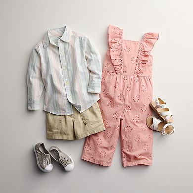 Toddler Girls Carter's Eyelet Flutter Sleeve Jumpsuit