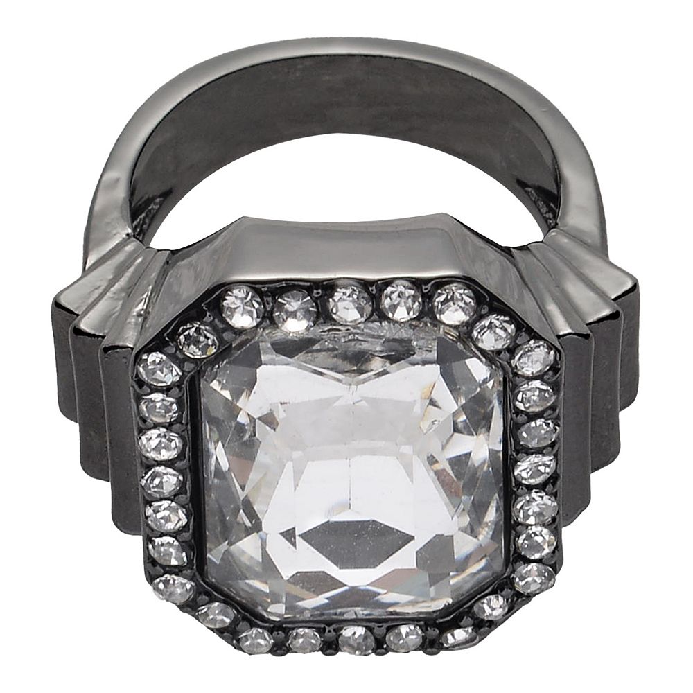 Emberly Hematite Cocktail Ring