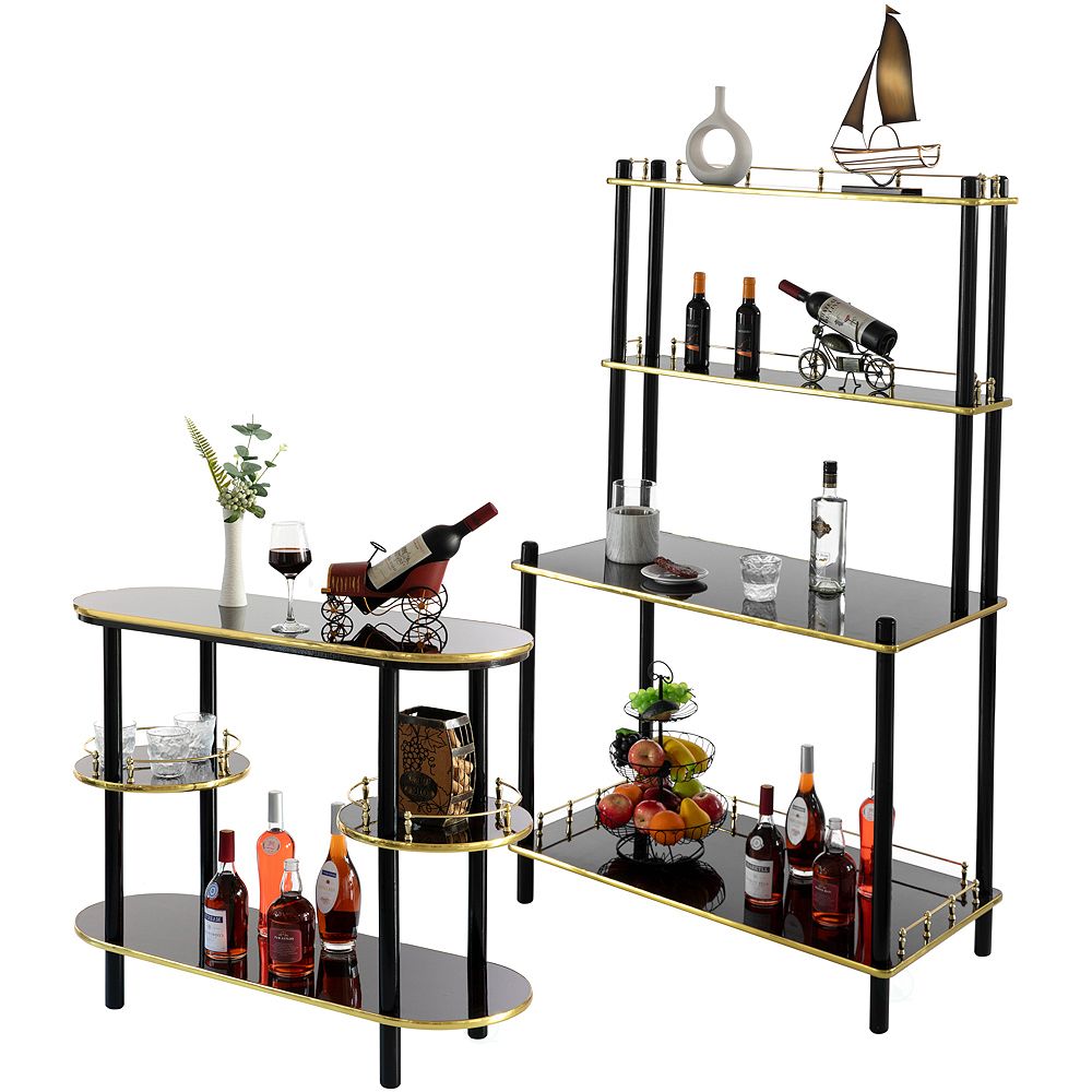 Set Of 2 Pieces, Bartender Serving Display Station, Bar Console Working ...