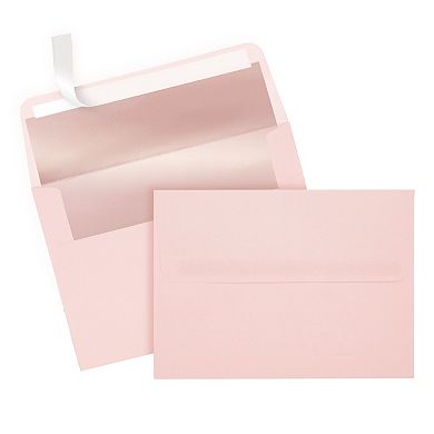 50 Pack Pink Envelopes 5x7 For Mailing, A7 For Invitations With Rose ...
