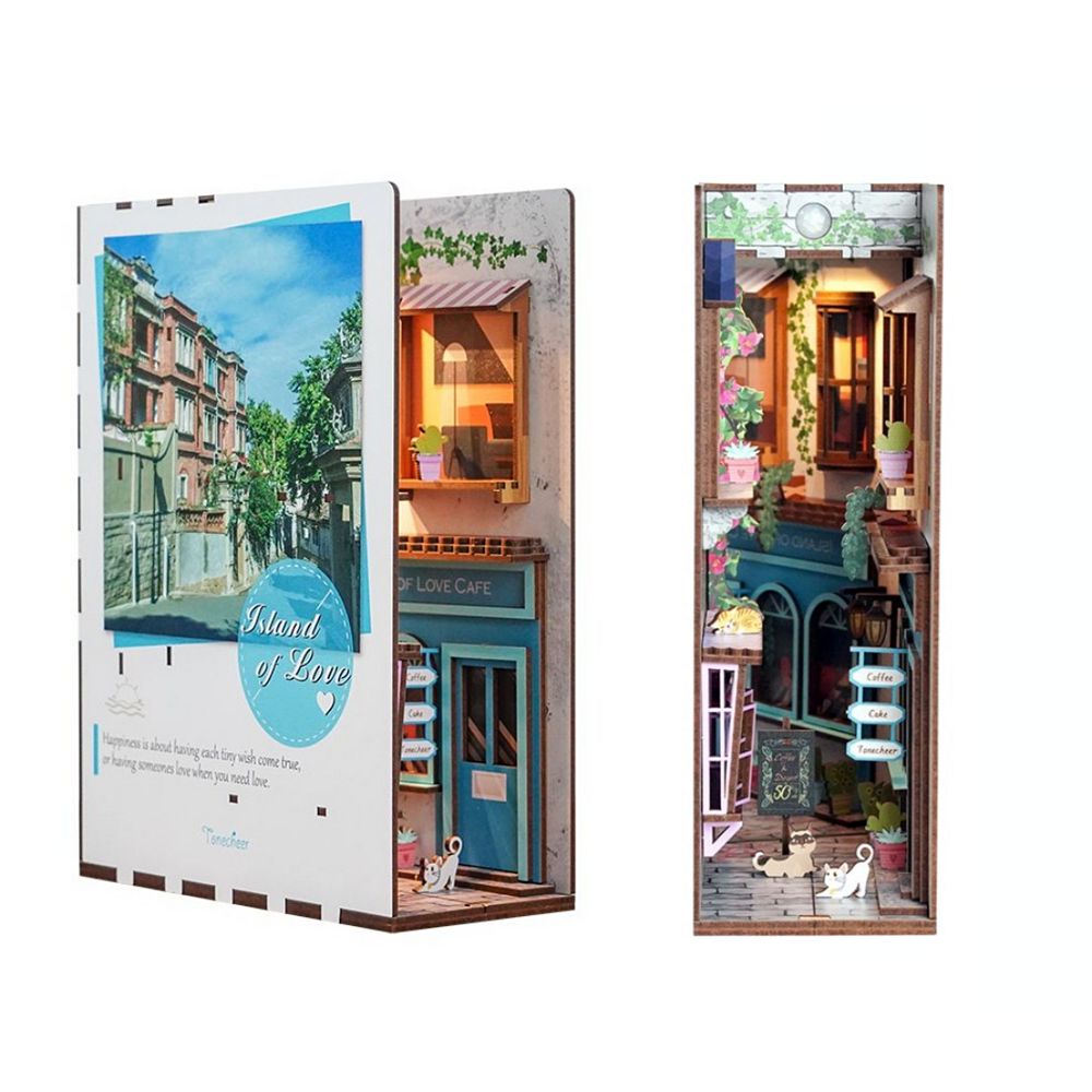 Diy 3d Book Nook Kit Island Of Love Cafe 83pcs