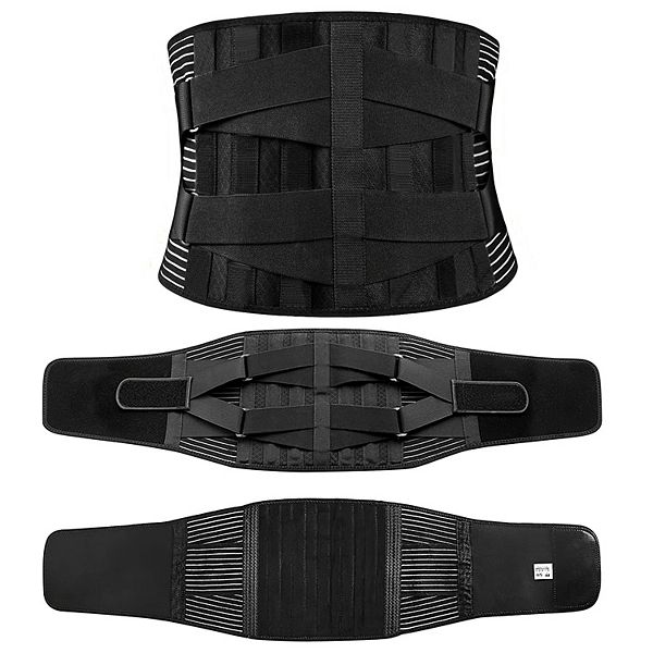 Back Support Brace - Adjustable Lumbar Support Belt With Stays And ...