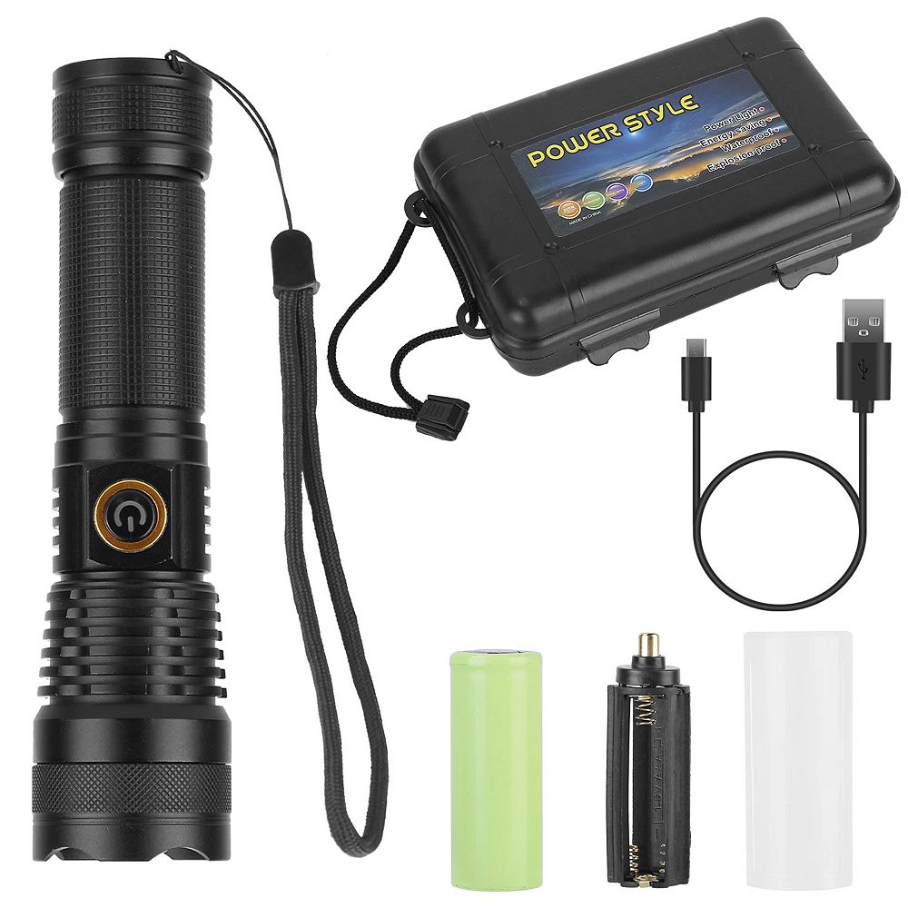 Rechargeable Zoomable Tactical Led Search Torch Light