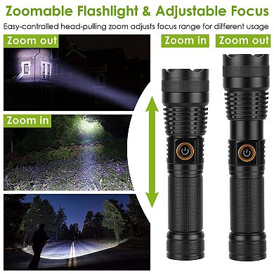 Rechargeable Zoomable Tactical Led Search Torch Light