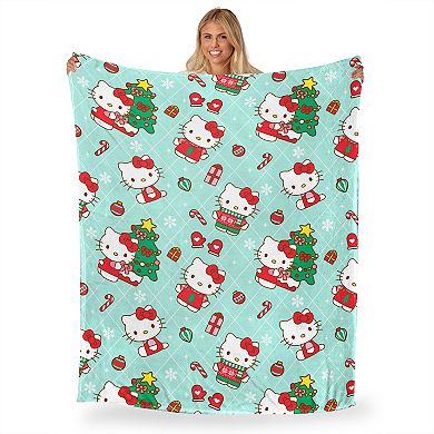 Hello Kitty Tree Party Micro Raschel Throw Blanket