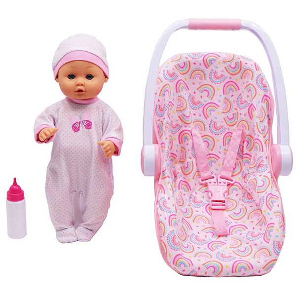 Gi-Go Toys Dream Collection: 16" Baby Doll with Toy Carrier / Car Seat Set