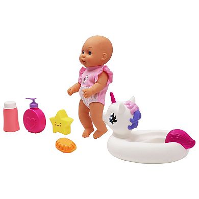 Gi-Go Toys Dream Collection: Water Baby Doll in Unicorn Floater 6-Piece ...