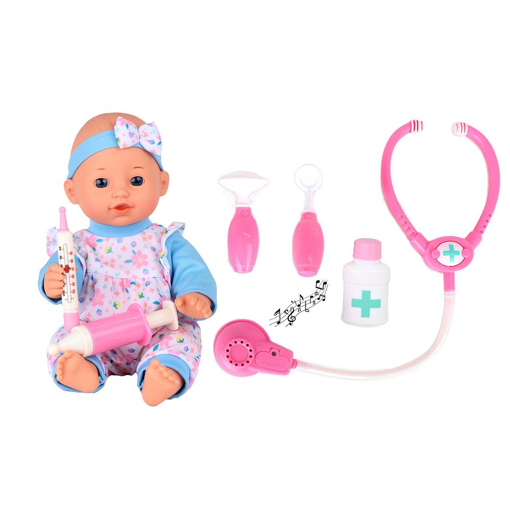Gi-Go Toys Dream Collection: 12” Baby Doll with Medical Set in Gift Box