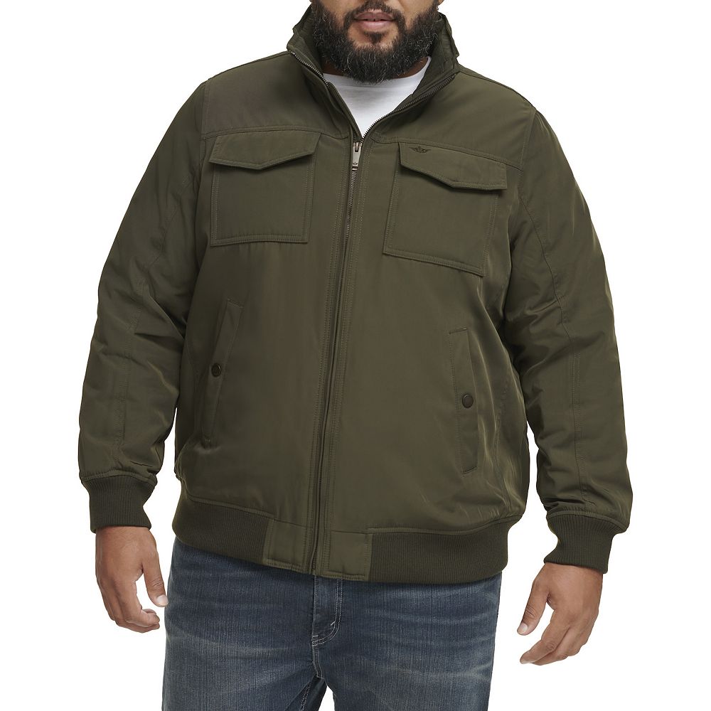 Big & Tall Dockers® Polytwill 2 Pocket Bomber Jacket
