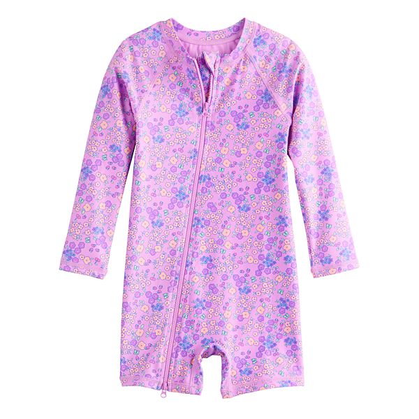 Baby & Toddler Girl Jumping Beans® Adaptive Rash Guard Romper