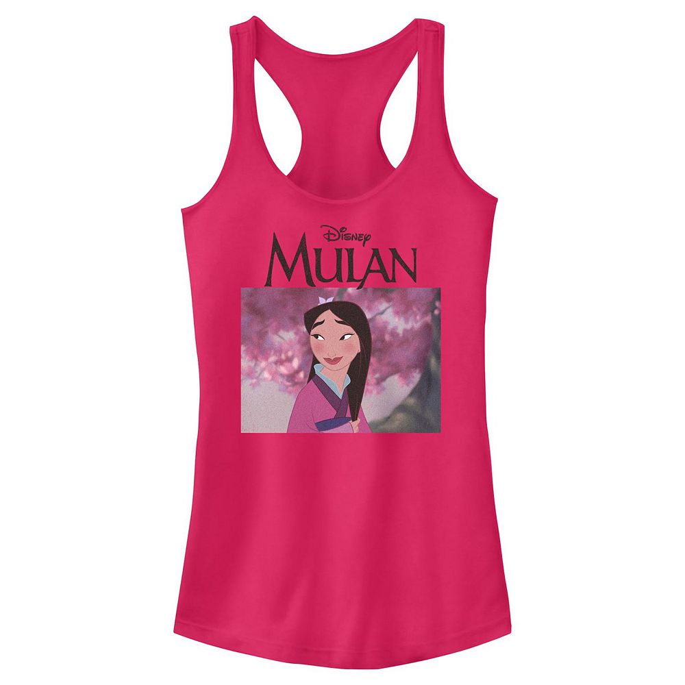 Disney's Mulan Cherry Blossom Scene Juniors' Racerback Tank Top