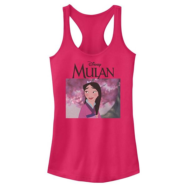 Disney's Mulan Cherry Blossom Scene Juniors' Racerback Tank Top