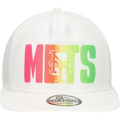 Men's New Era White New York Mets Spring Spectrum Golfer Snapback Hat