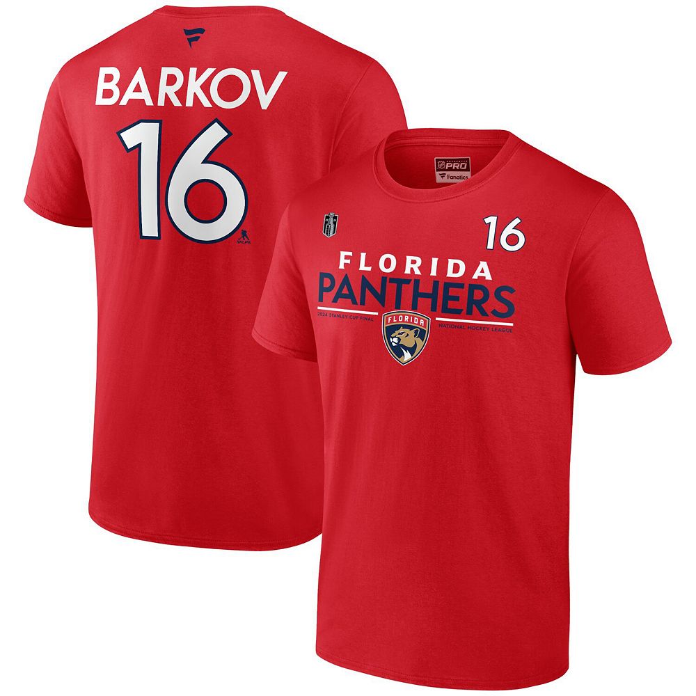 Men's Fanatics Aleksander Barkov Red Florida Panthers 2024 Stanley Cup ...