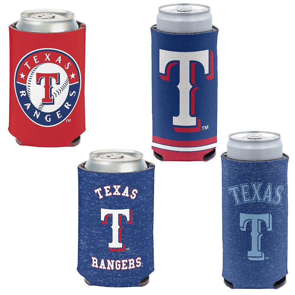 WinCraft Texas Rangers 12oz. Can Cooler 4-Pack Set