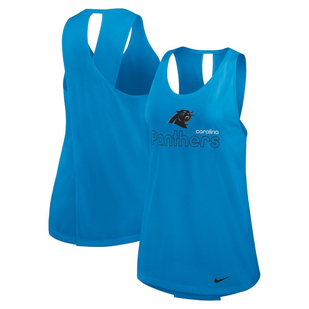 Women's Nike Blue Carolina Panthers Crossback Performance Tank Top