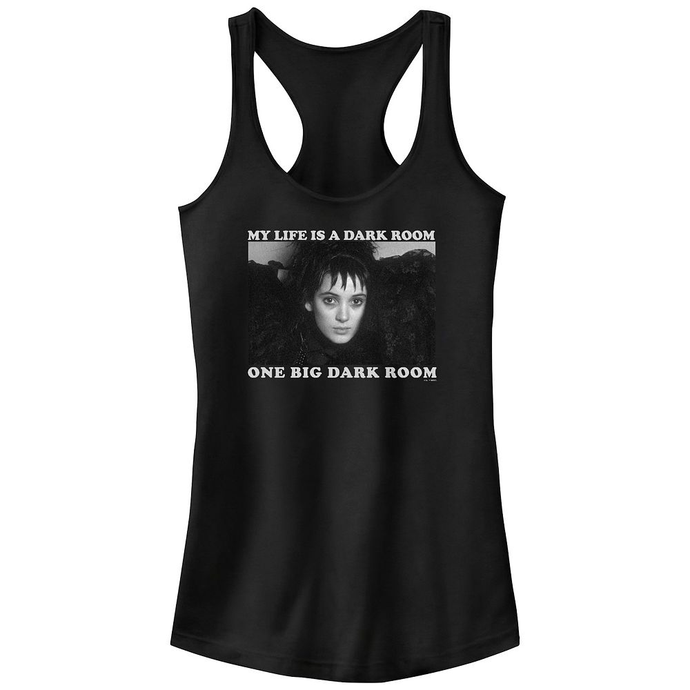 Juniors' Beetlejuice Lydia My Life Is A Dark Room Racerback Tank Top