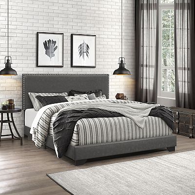 Hillsdale willow nailhead trim upholstered bed store