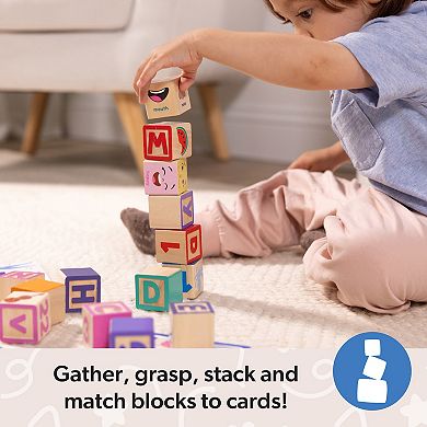 Melissa & Doug Ms. Rachel Wooden Learning Blocks and Activity Cards Playset