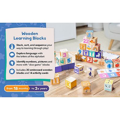 Melissa & Doug Ms. Rachel Wooden Learning Blocks and Activity Cards Playset