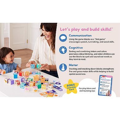 Melissa & Doug Ms. Rachel Wooden Learning Blocks and Activity Cards Playset