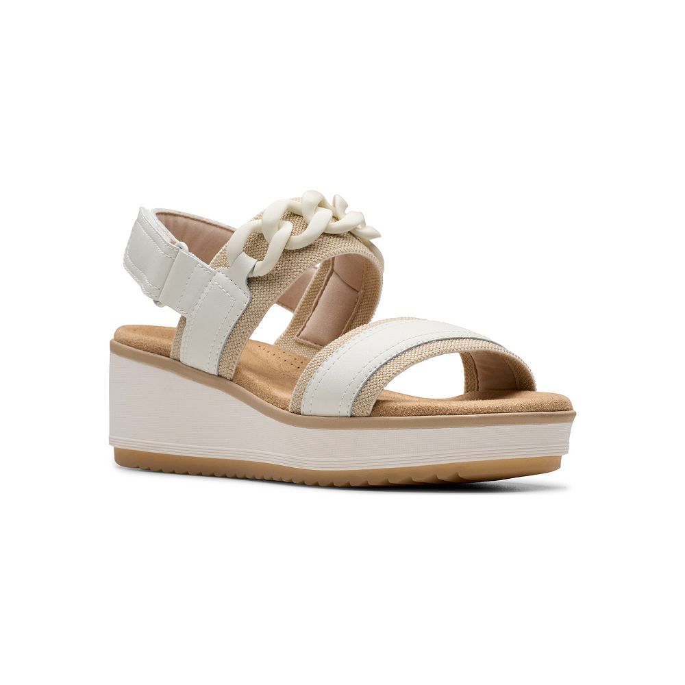 Clarks® Wrenly Eve Women's Leather Wedge Sandals