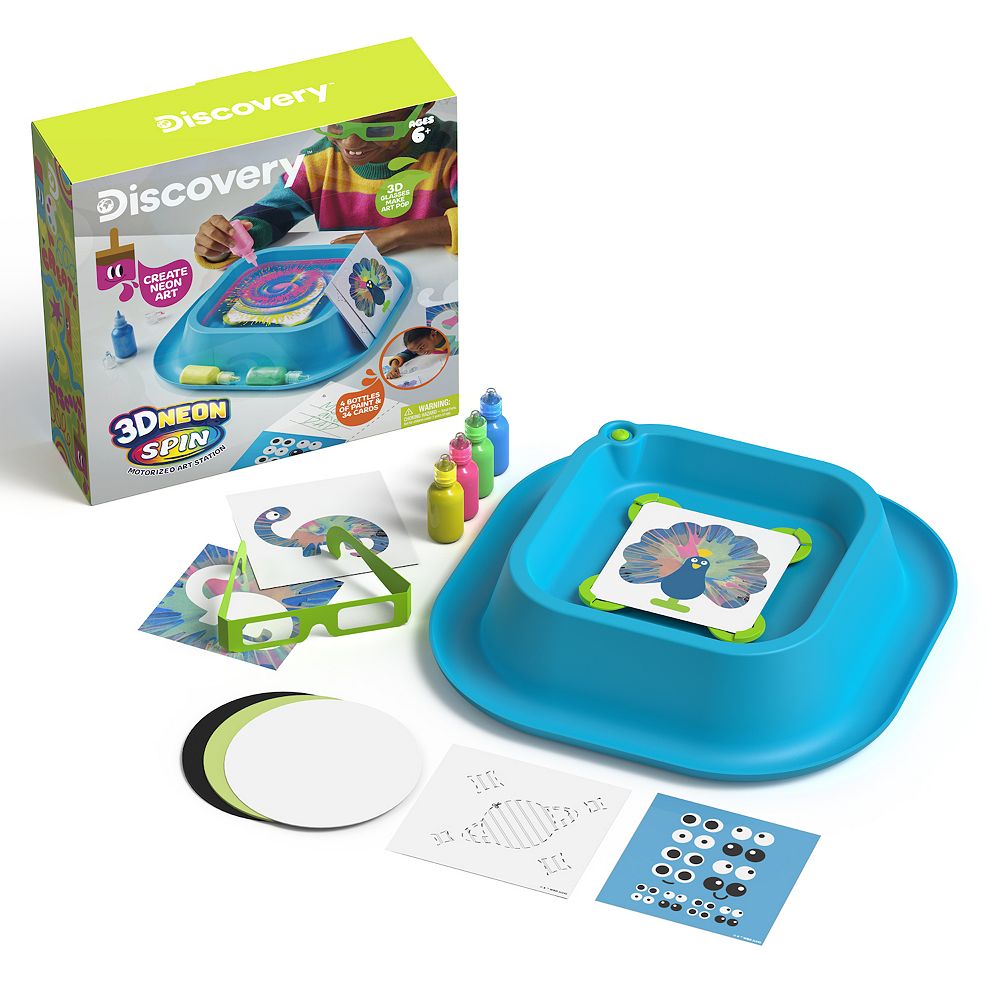 Discovery™ 3D Neon Spin Motorized Art Station Starter Kit