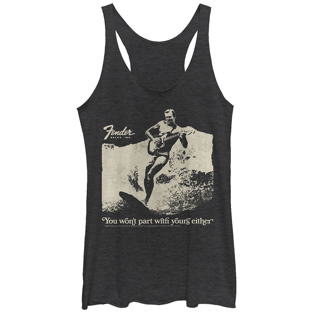 Juniors' Fender Surfer Guitarist Racerback Tank Top