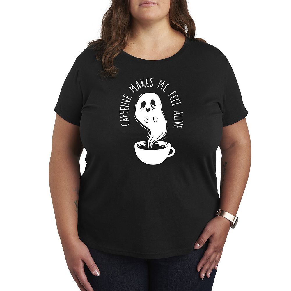 Plus Size Caffeine Makes Me Feel Alive Graphic Tee