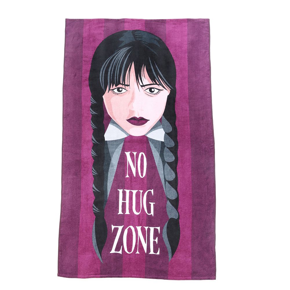 Wednesday No Hug Zone Beach Towel