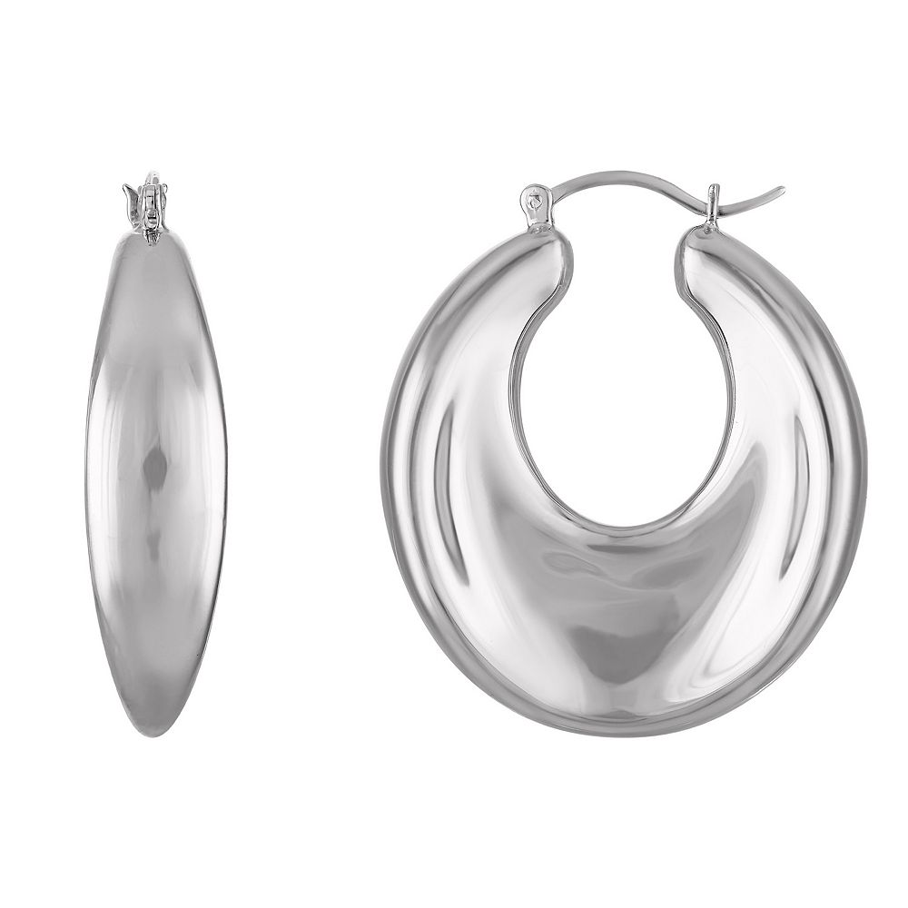 Jordan Blue Sterling Silver Hoop Earrings